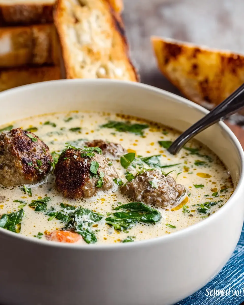 creamy italian meatball soup